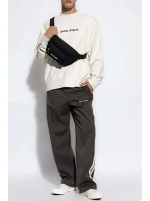 Palm Angels Logo Print Sweatshirt - White