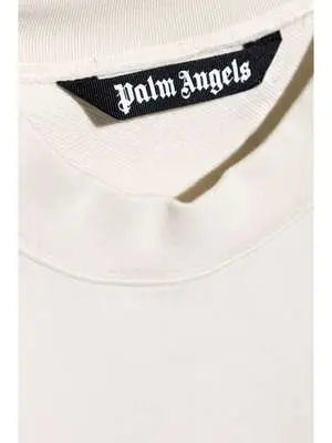 Palm Angels Logo Print Sweatshirt - White