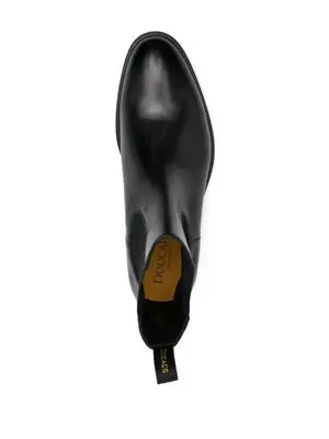 DOUCAL'S Leather Chelsea Boots - Black