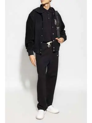 Palm Angels Logo-embroidered Polo Shirt - Black