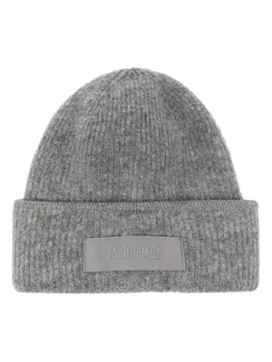 Jacquemus Le Bonnet Gros Grain Beanie - Grey