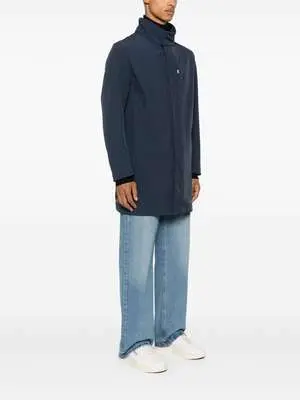 COLMAR Rubberised Logo Patch Coat - Blue