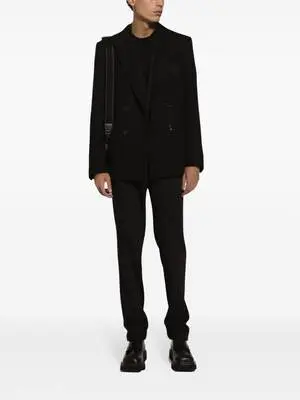 Dolce & Gabbana Distressed Hem Slim-fit Jeans - Black
