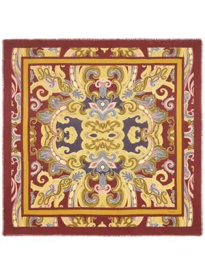 Etro Paisley-print Jacquard Shawl - Red