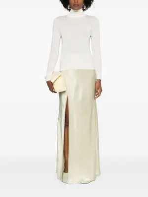 ALLUDE Fine-knit Sweater - White
