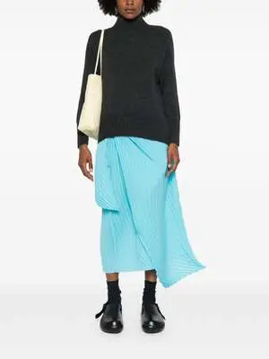 ALLUDE Mock-neck Cashmere Sweater