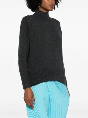 ALLUDE Mock-neck Cashmere Sweater