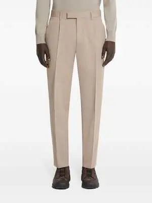 Zegna Pleated Trousers - Neutrals