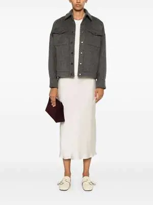 Brunello Cucinelli Satin Midi Skirt