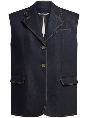 Etro Lurex Denim Vest