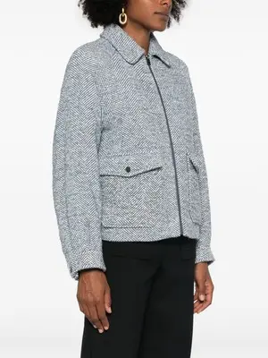 Woolrich Herringbone-pattern Jacket - Blue
