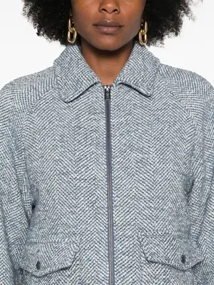 Woolrich Herringbone-pattern Jacket - Blue