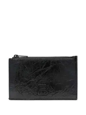 Balenciaga Crush Card Holder - Black