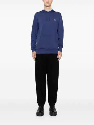 Paul Smith Zebra Logo Organic Cotton Hoodie - Blue