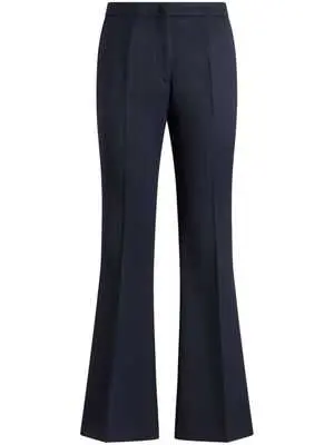 Etro Gabardine Flared Trousers - Blue