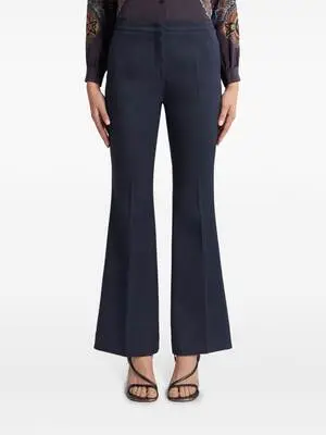 Etro Gabardine Flared Trousers - Blue
