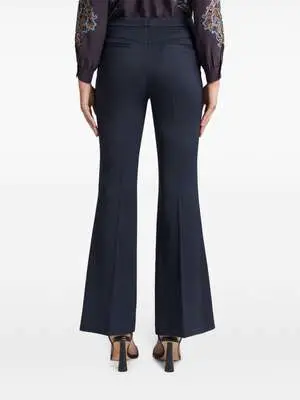 Etro Gabardine Flared Trousers - Blue