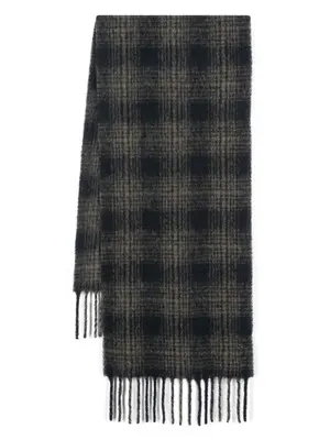 A.p.c. Checked Scarf - Green