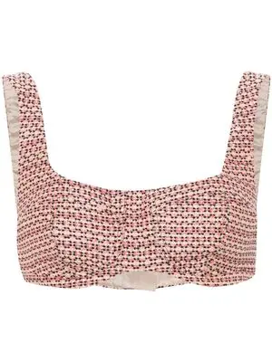 Amiri Tweed Bralette - Pink