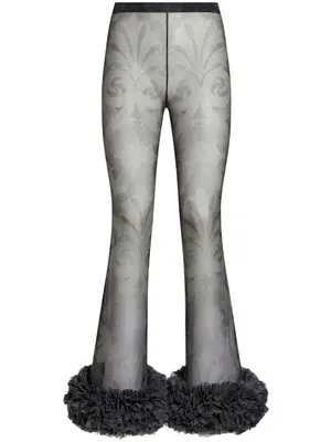 Etro Printed Silk Flared Trousers