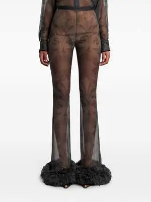 Etro Printed Silk Flared Trousers