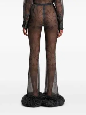 Etro Printed Silk Flared Trousers