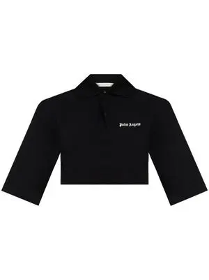 Palm Angels Cropped Polo Shirt
