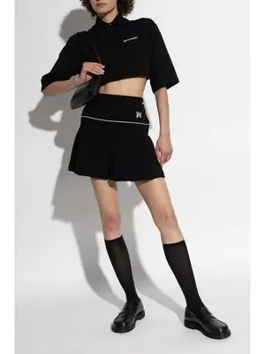Palm Angels Cropped Polo Shirt