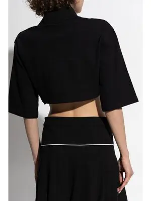 Palm Angels Cropped Polo Shirt