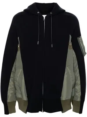 Sacai Color-block Zip-up Hoodie