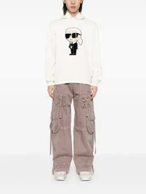 Karl Lagerfeld Patch Hoodie - White