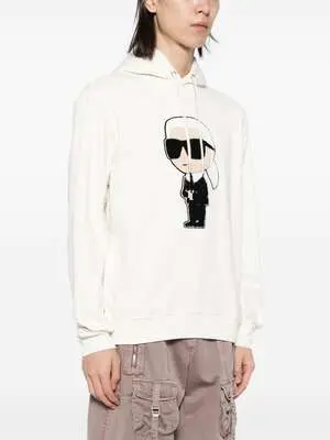 Karl Lagerfeld Patch Hoodie - White