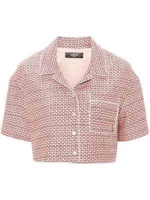 Amiri Bouclé Cropped Shirt