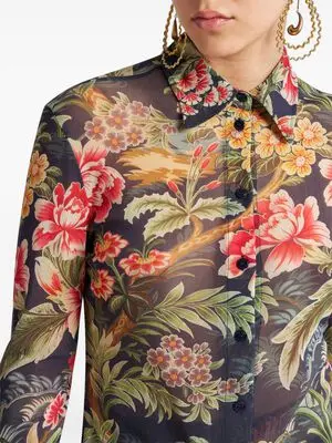 Etro Printed Tulle Shirt