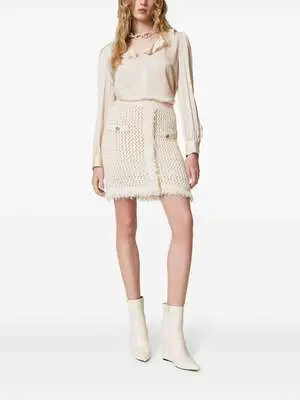 TWINSET Mesh-knit Miniskirt