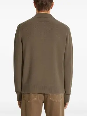 Zegna Oasi Cashmere Polo Shirt - Brown