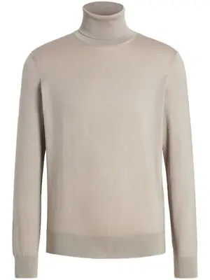 Zegna Roll-neck Sweater - Neutrals