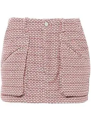 Amiri Tweed Mini Skirt
