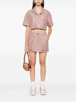 Amiri Tweed Mini Skirt