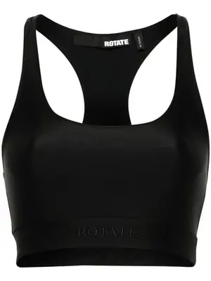 ROTATE BY BIRGER CHRISTENSEN Logo-embroidered Crop Top