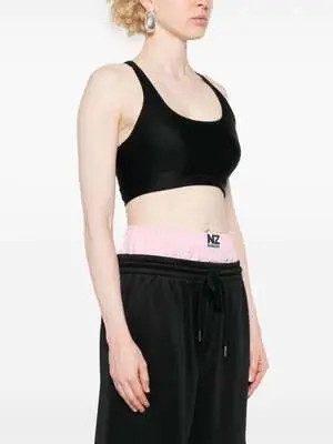 ROTATE BY BIRGER CHRISTENSEN Logo-embroidered Crop Top