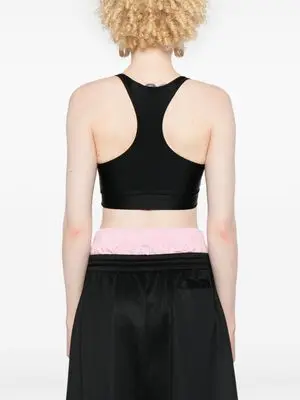 ROTATE BY BIRGER CHRISTENSEN Logo-embroidered Crop Top