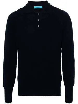 DRUMOHR Virgin Wool Polo Shirt - Blue