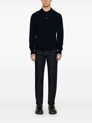 DRUMOHR Virgin Wool Polo Shirt - Blue