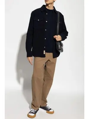 Woolrich Logo-embroidered Wool Sweater - Black