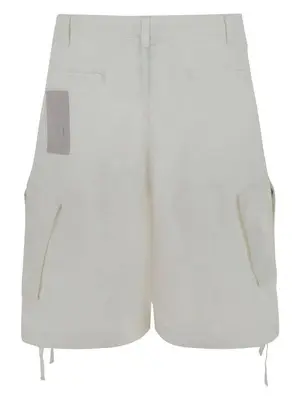 TEN C Logo-appliqué Bermuda Shorts - White