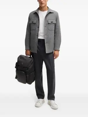 BOSS Double B Monogram Twill Backpack - Black