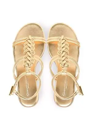 GIANVITO ROSSI Capua Sandals - Gold