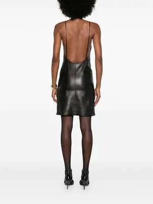 Saint Laurent Backless Slip Dress - Black