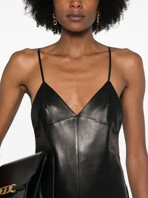 Saint Laurent Backless Slip Dress - Black